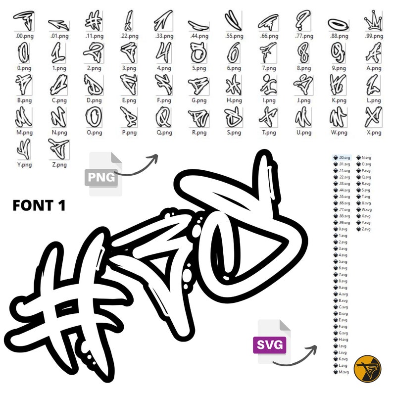 Graffiti BUNDLE Font Pack PNG/SVG Letters tagging instant - Etsy