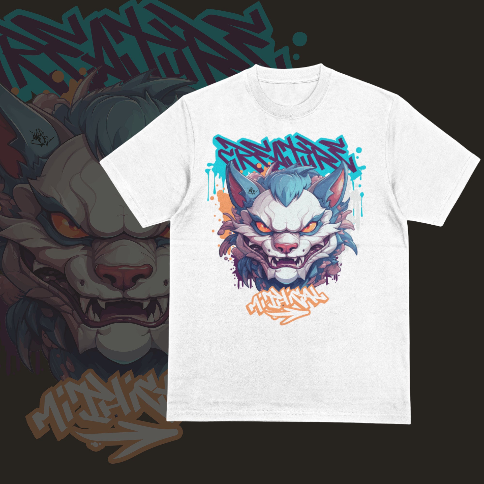 Urban Sublimation Design,animal Clipart With Splashes of Color ...