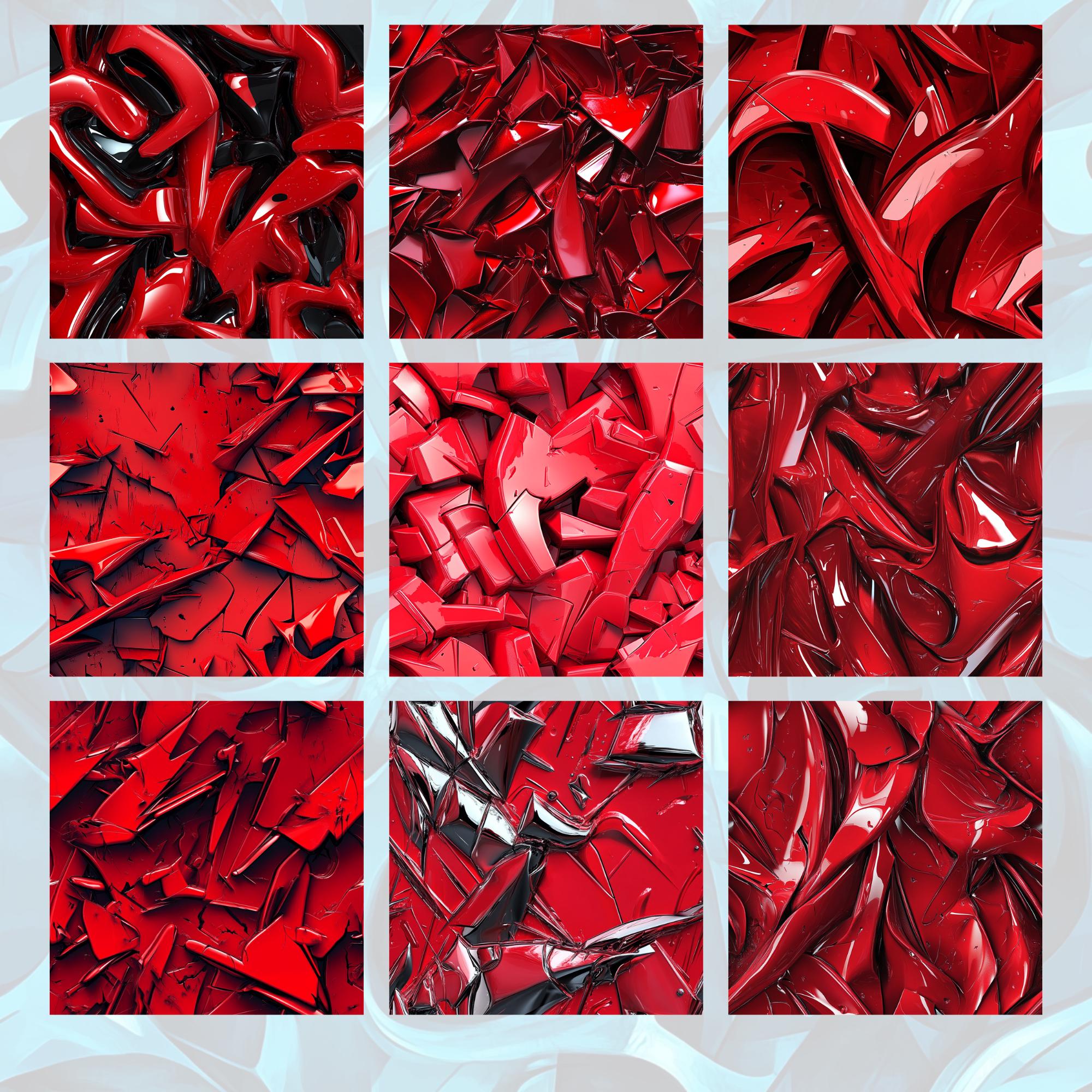 30 Seamless Red Pattern Tiles PNG – High-resolution 12x12" Digital ...