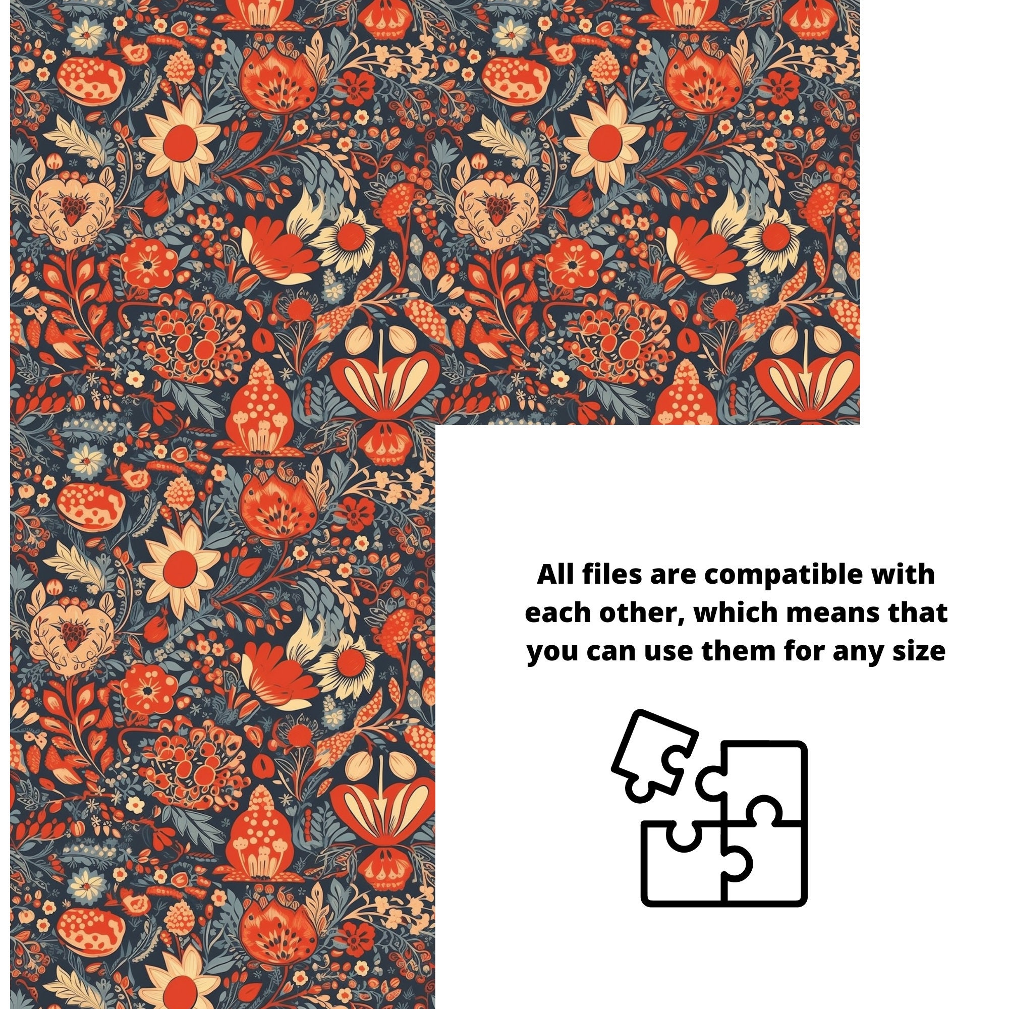 Polish Folk Art Tile Patterns, Slavic Floral Designs (digital Paper) - Etsy