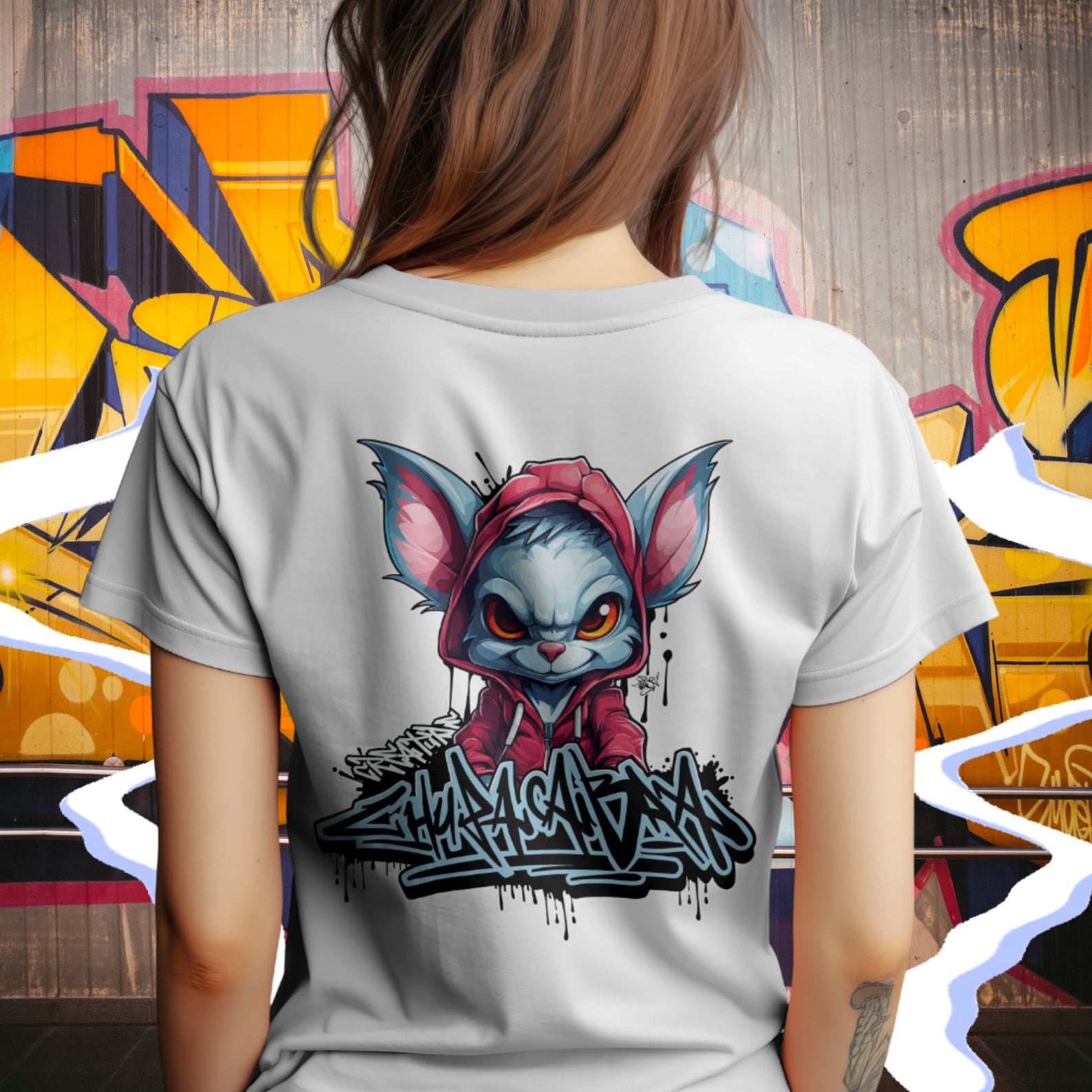 Urban Sublimation Design,animal Clipart With Splashes of Color ...