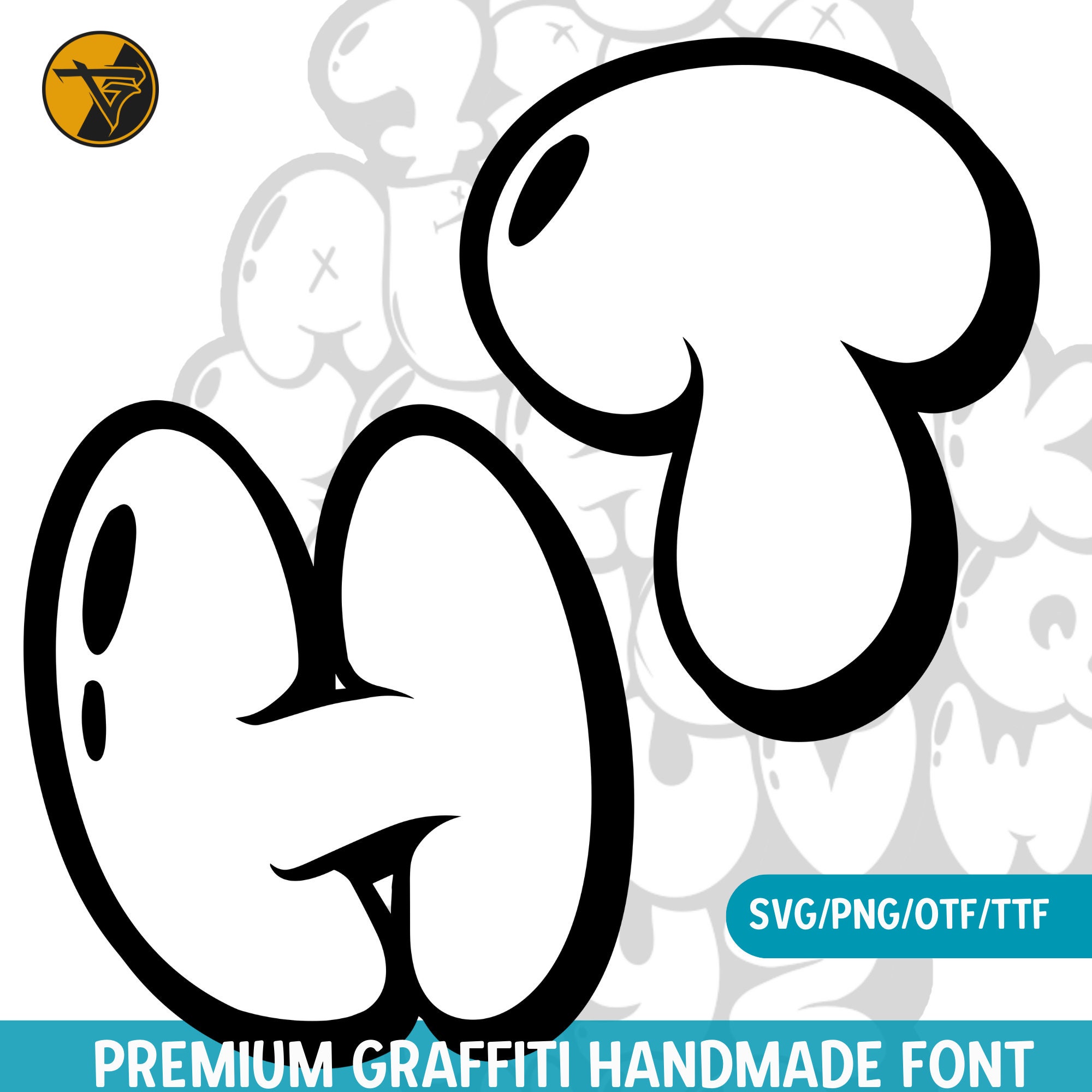 Graffiti Throw up Font Png/svg/ttf,procreate Stamp,street Style,urban ...