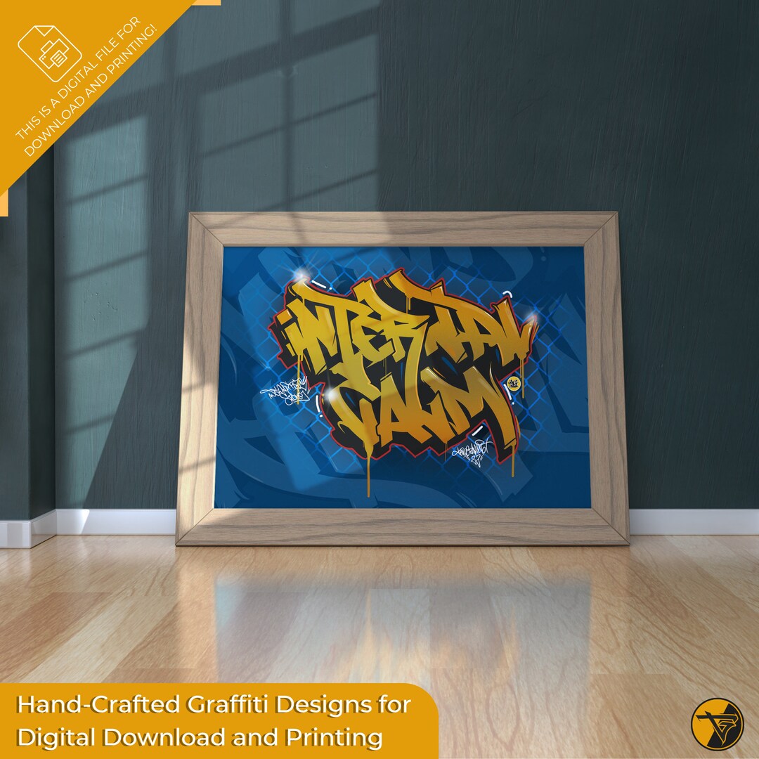 Hand-crafted Graffiti Designs for Digital Download and Printing Art ...