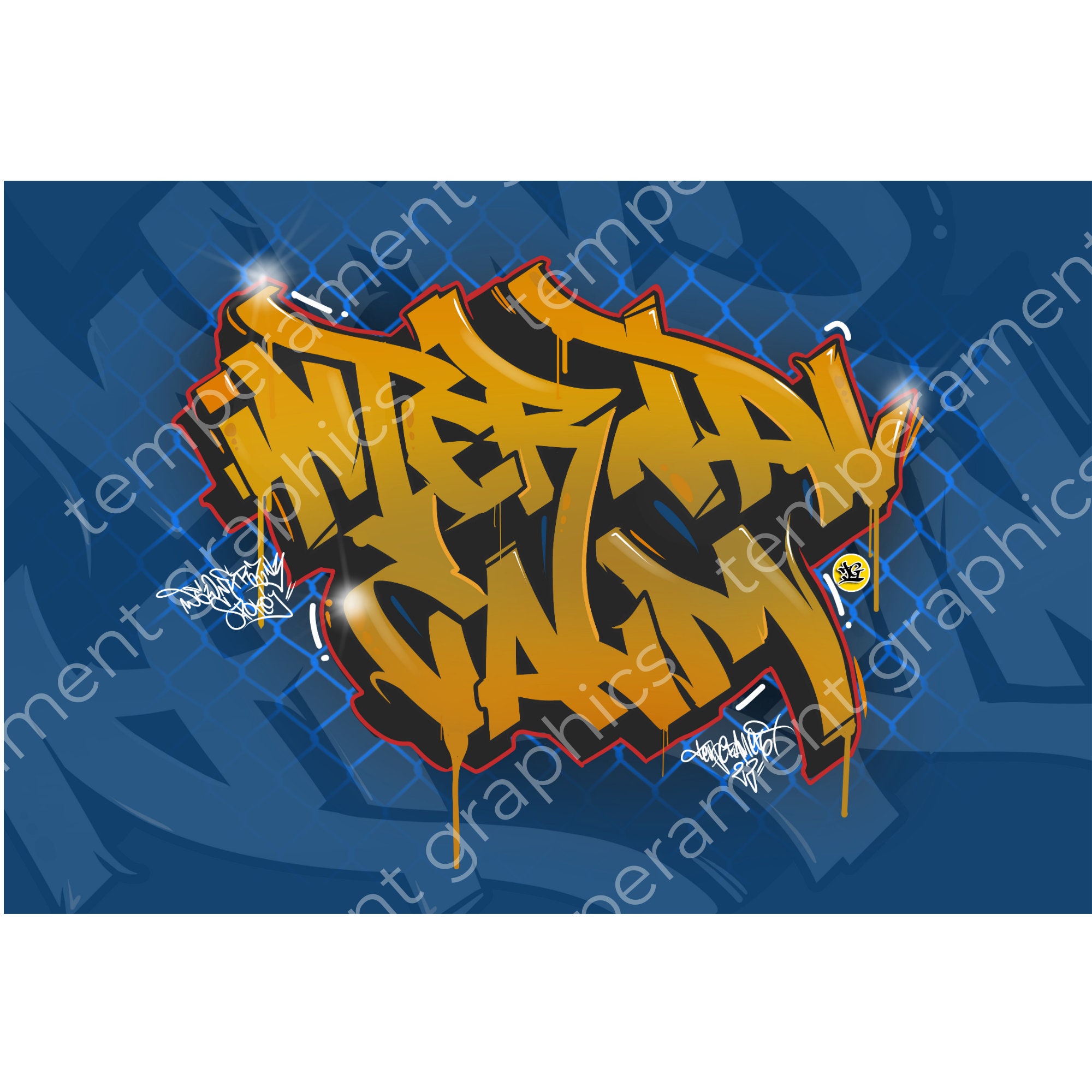 Hand-crafted Graffiti Designs for Digital Download and Printing Art ...