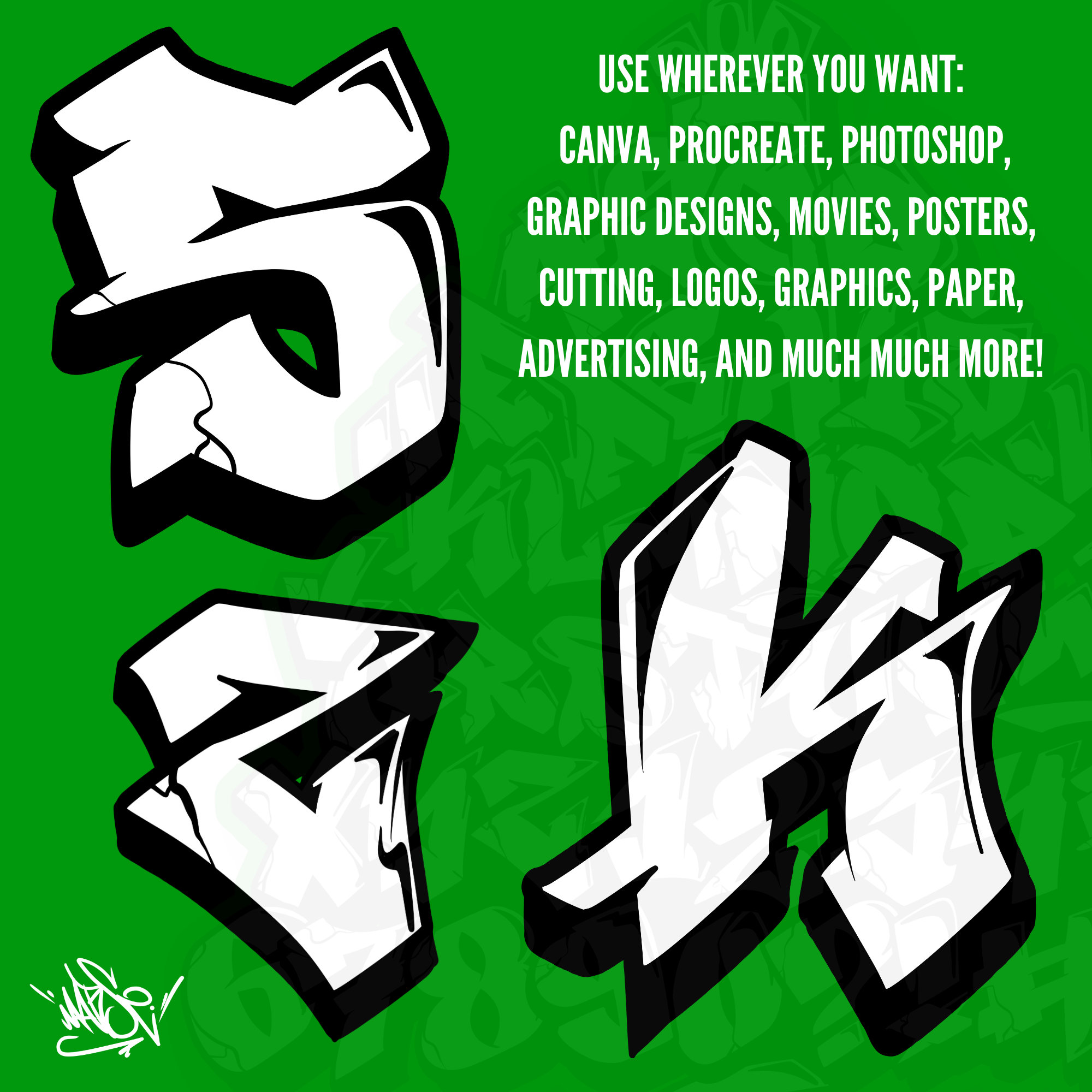 Graffiti Bold Blocks,urban Font,bundle Svg,png,ttf,letters,numbers ...