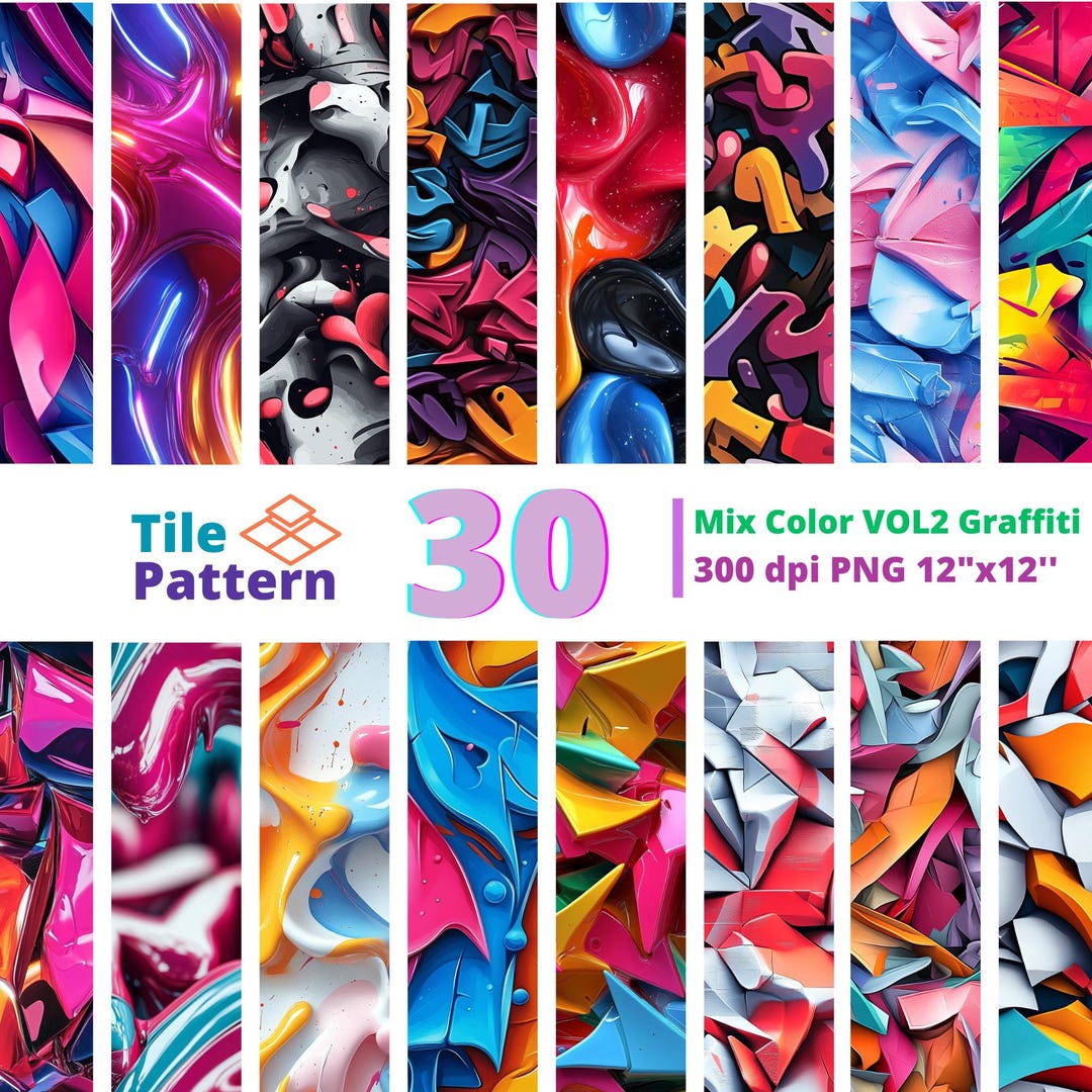 30 Seamless Color Mix 2 Pattern Tiles PNG – High-resolution 12x12 ...