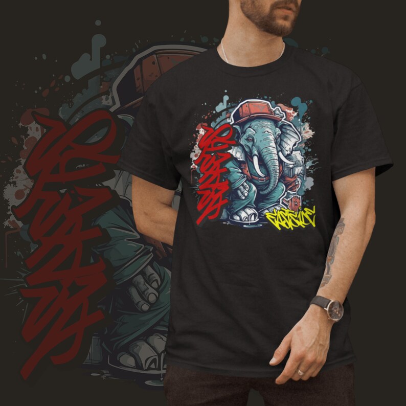 Urban Sublimation Design,animal Clipart With Splashes of Color ...