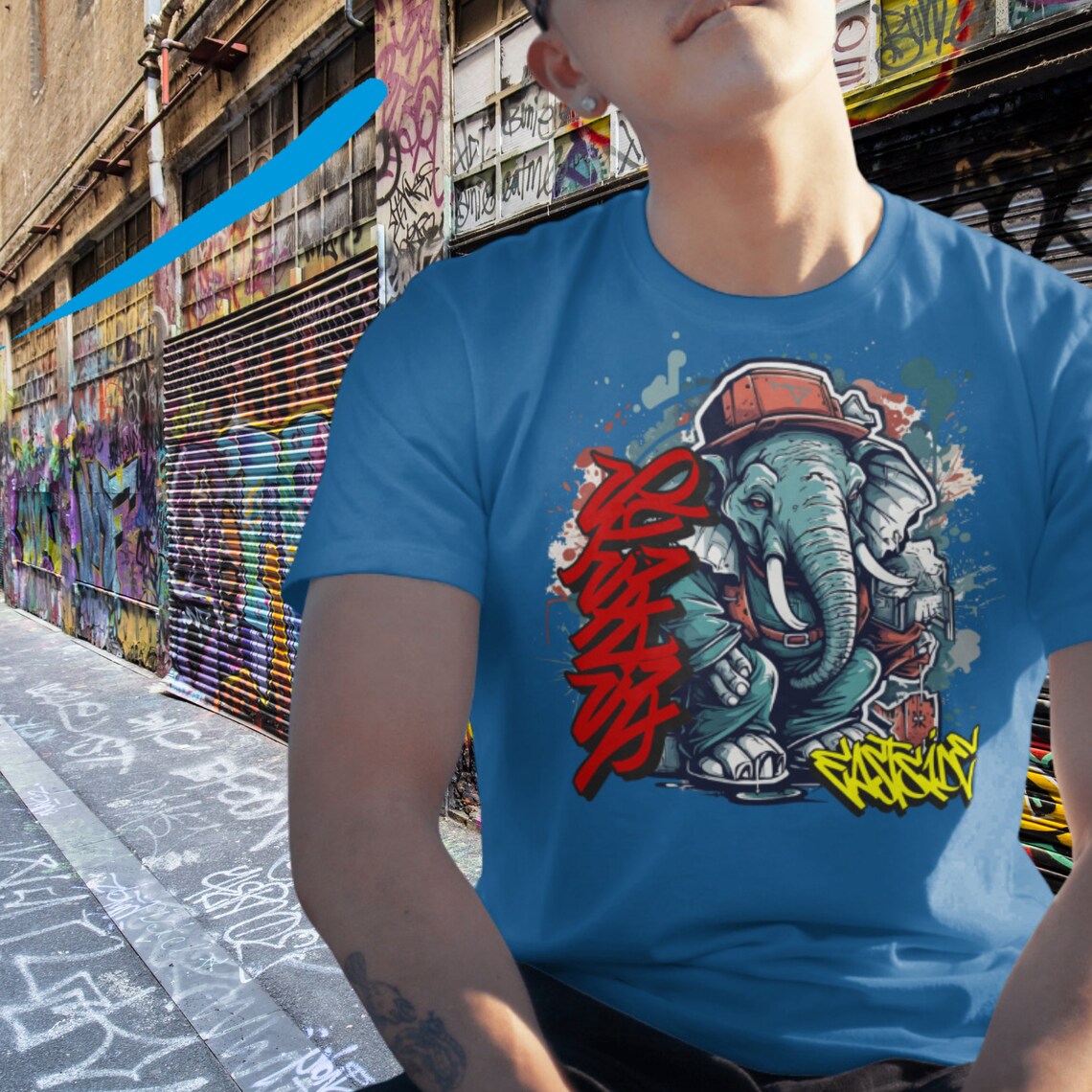 Urban Sublimation Design,animal Clipart With Splashes of Color ...