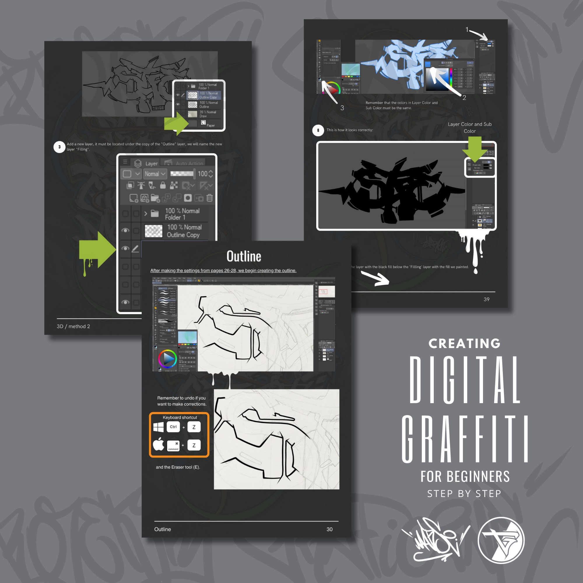 Creating Digital Graffiti for Beginners Step by Step on PC/MAC Pdf ...