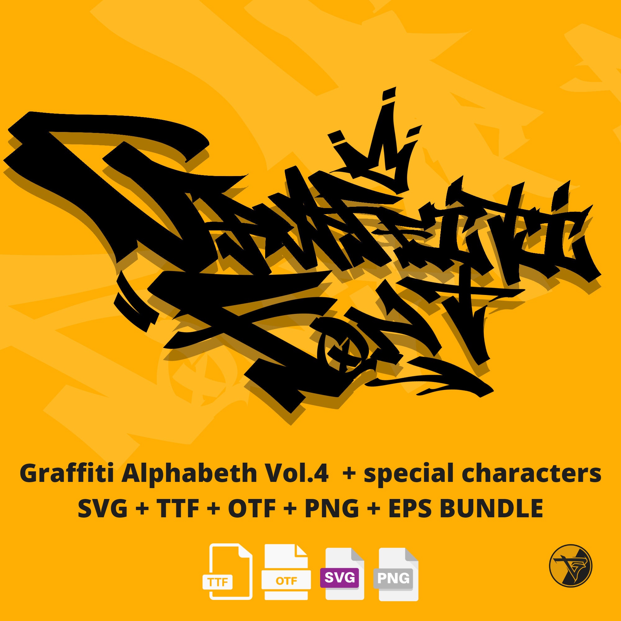 Graffiti Alphabet Svg/ttf/png,letters,urban Font,fonts Bundle,digital ...