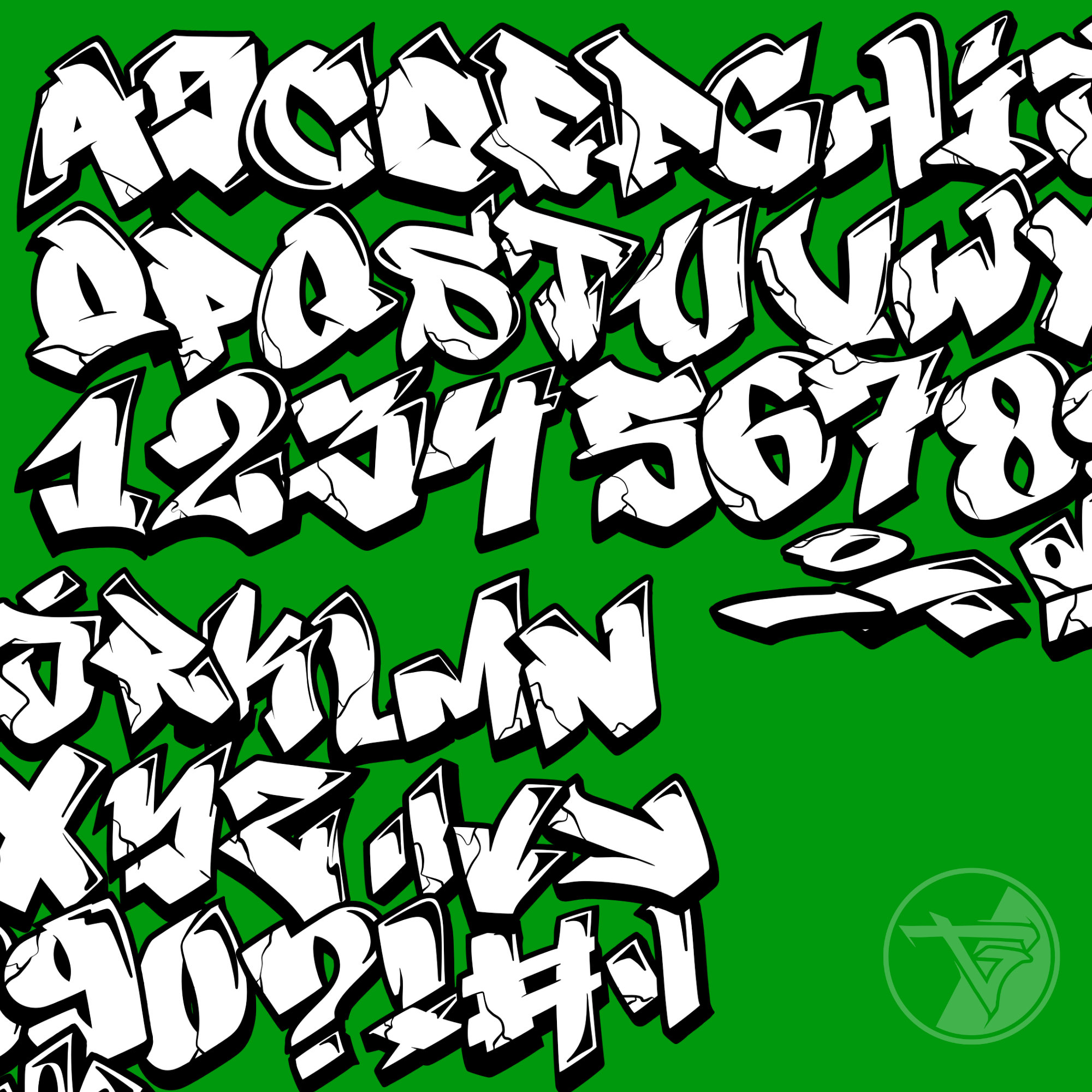 Graffiti Bold Blocks,urban Font,bundle Svg,png,ttf,letters,numbers ...
