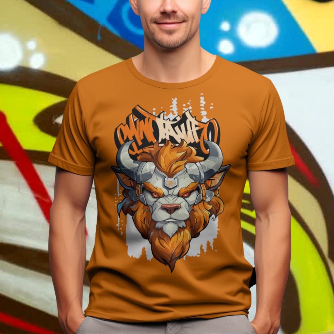 Graffiti Minotaur PNG, Urban Sublimation Design (digital DTF File) - Etsy