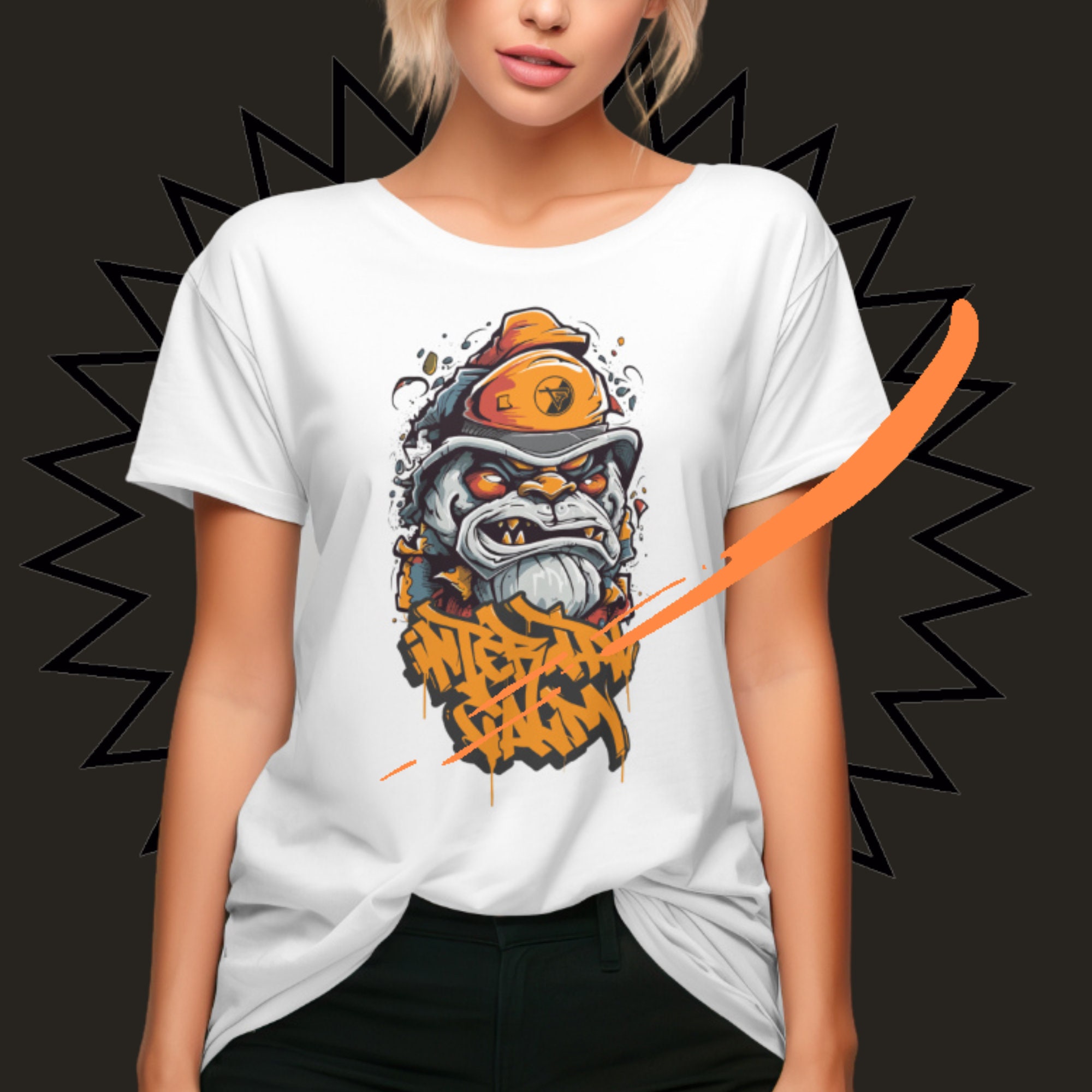 Urban Sublimation Design,animal Clipart With Splashes of Color ...