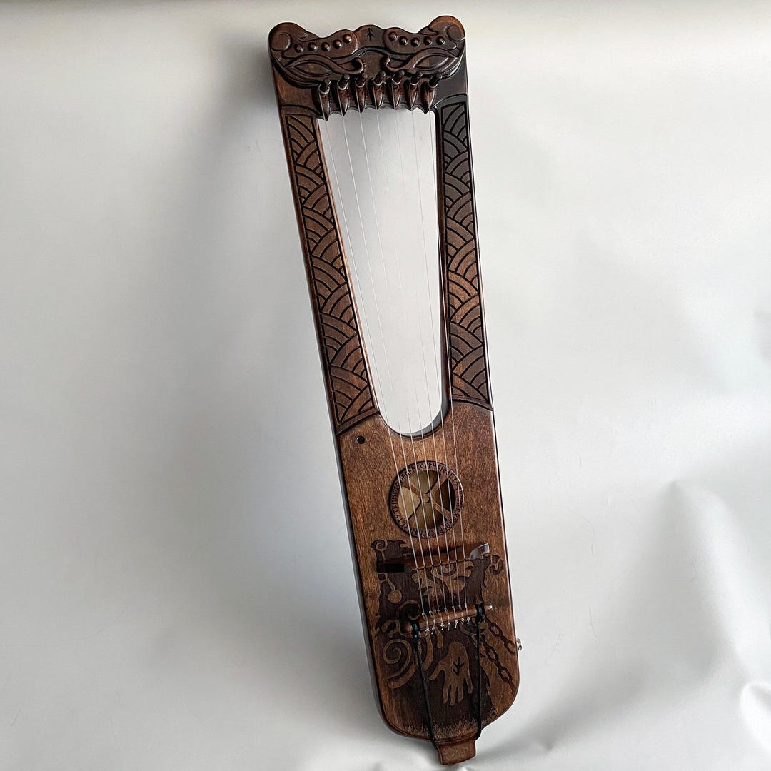 Birch Trossingen Lyre, Anglo-saxon Style, 7-string - Etsy