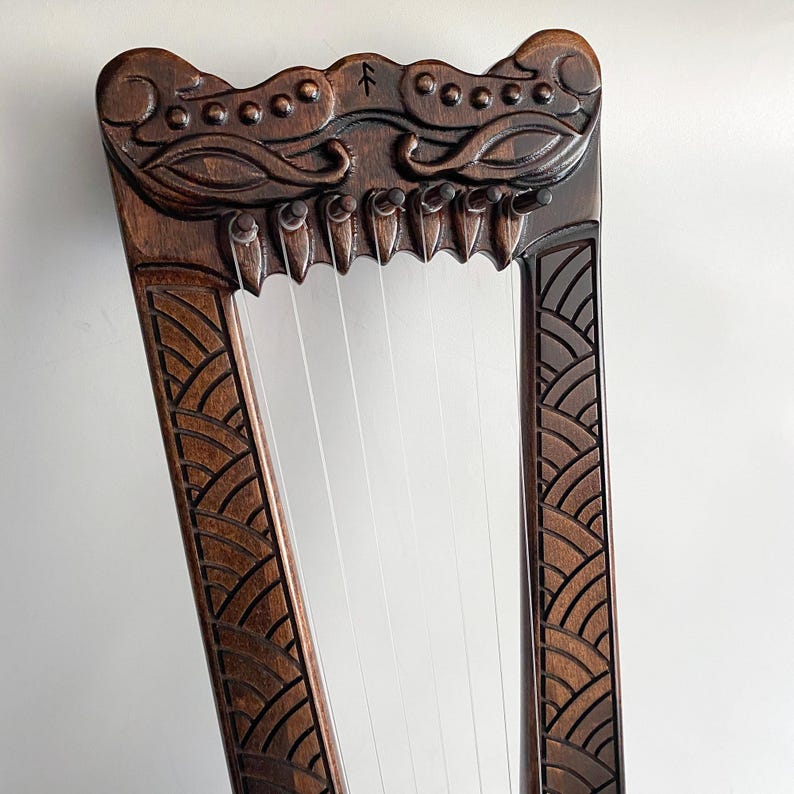 Birch Trossingen Lyre, Anglo-saxon Style, 7-string - Etsy
