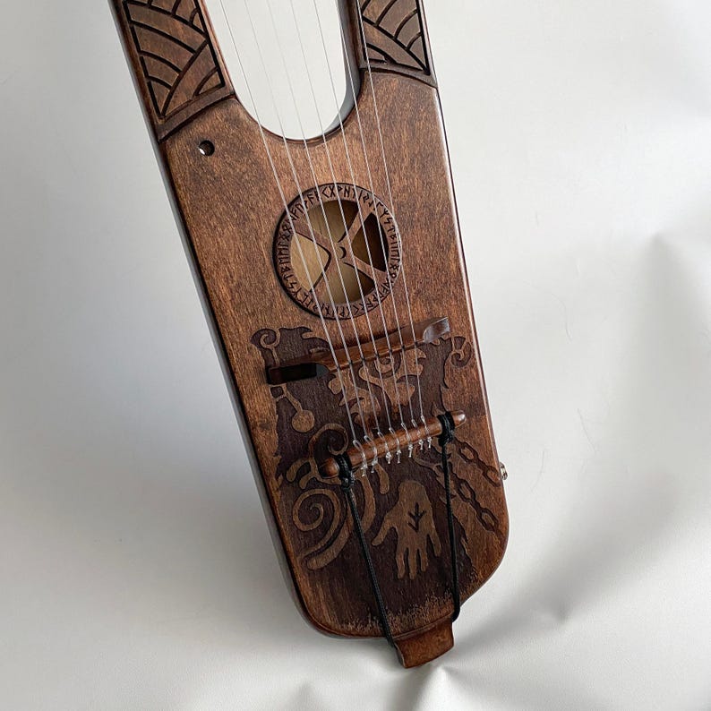 Birch Trossingen Lyre, Anglo-saxon Style, 7-string - Etsy