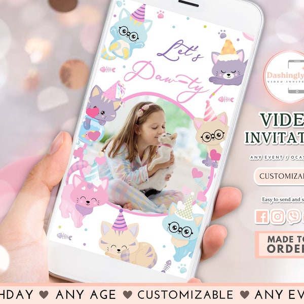 Cat Invitation - Etsy