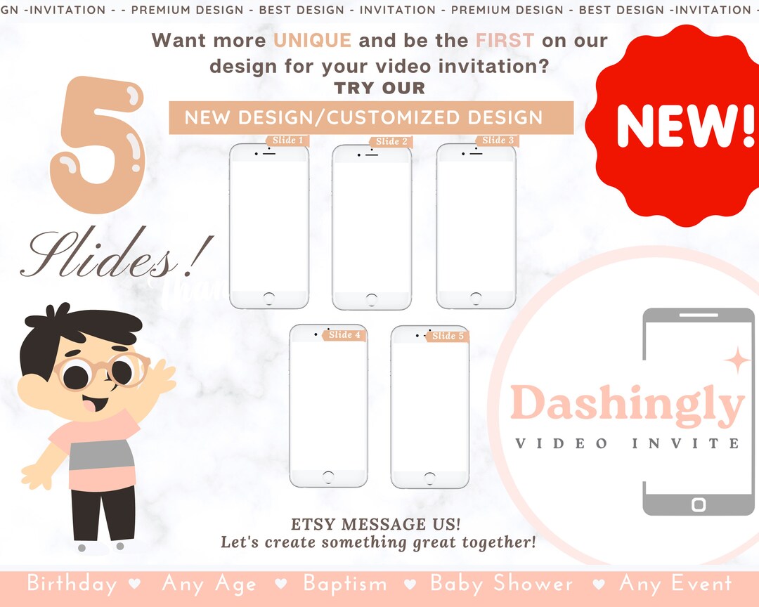 Personalized Customized Video Invitation New Design Any Design You Want ...