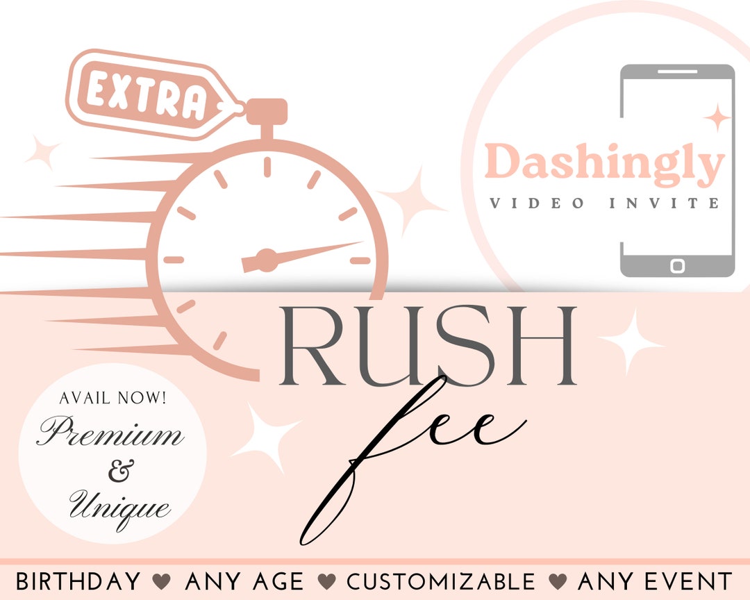 Video Invitation: Extra Rush Order Fee - Etsy