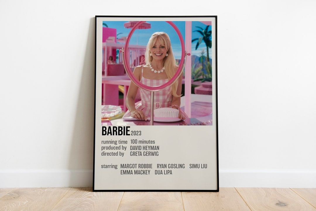 Barbie Minimalist Movie Poster Vintage Retro Art Print Custom Poster ...