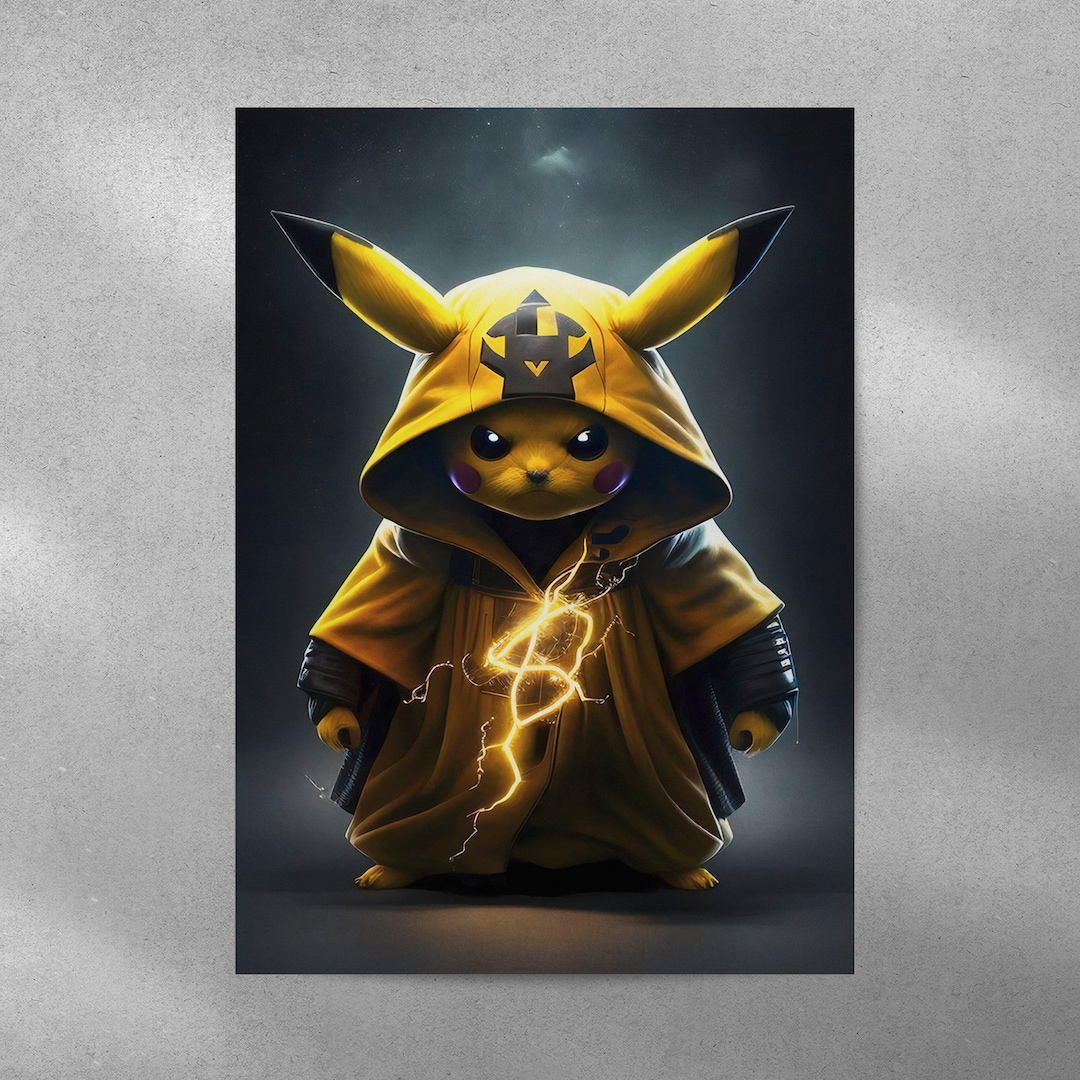 Pikachu Design Poster, Pikachu Quote Poster, Wall Decor, Wall Poster ...