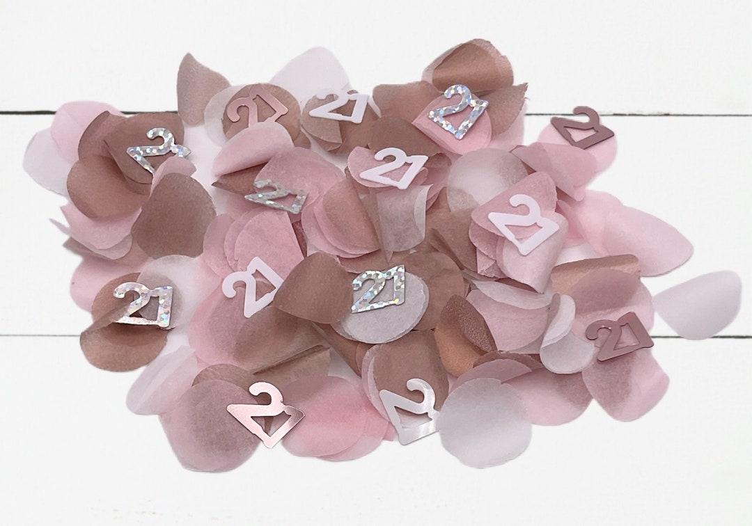 21st Birthday Rose Gold Silver Confetti 24gram Bag. 21st Birthday ...