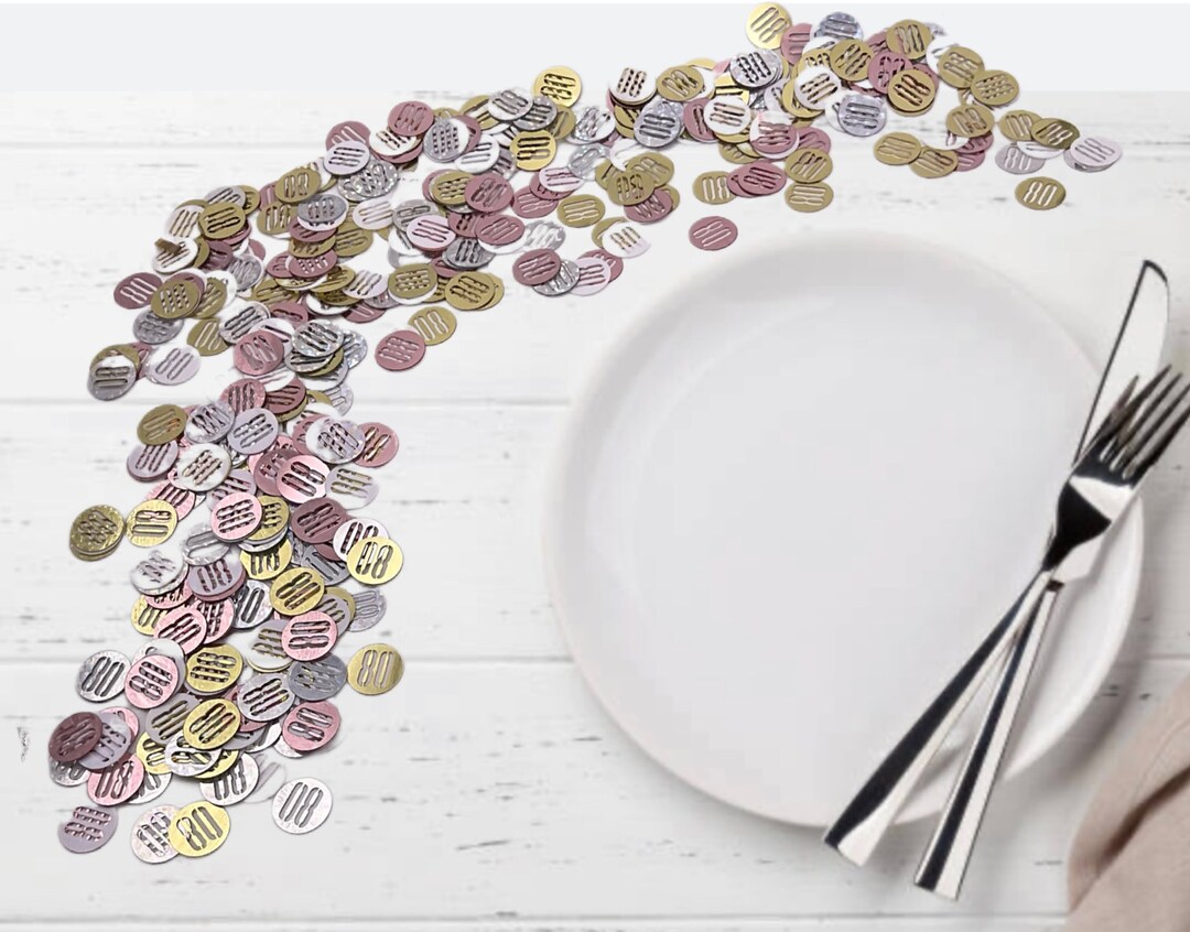 Age 80 Rose Gold Party Table Confetti. 80th Birthday Rose Gold - Etsy UK