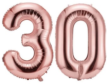 Rose Gold Glitter 30th Birthday Party Table Decoration, Rose Gold 30 ...