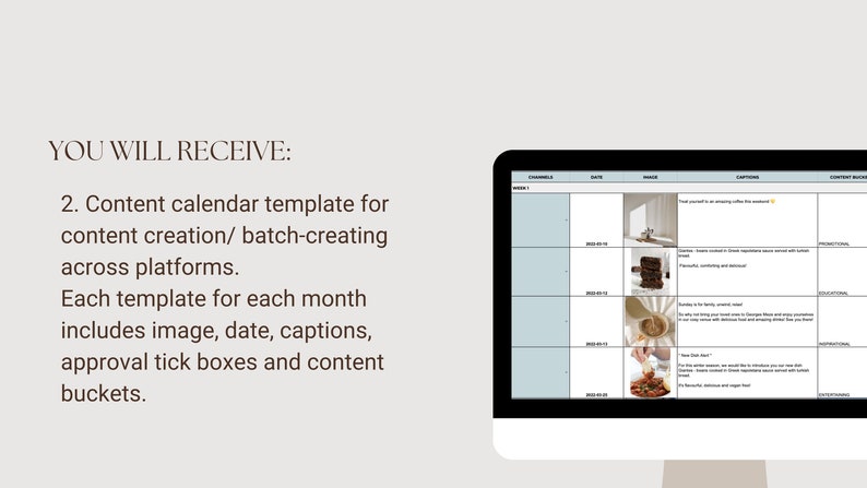 Social Media Content Calendar Monthly Google Excel Social Media ...