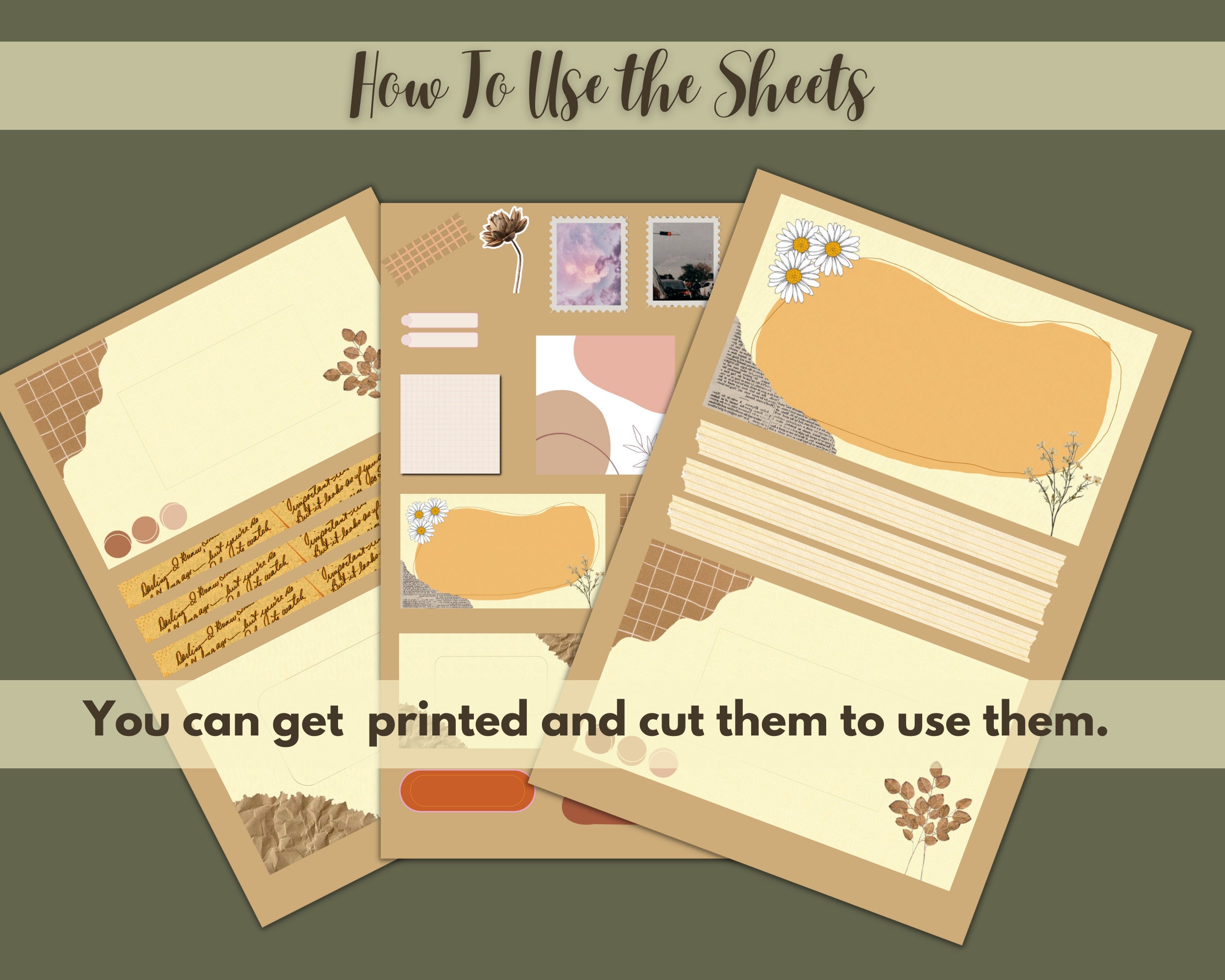 Printable Aesthetic Sticker Pack-sticker Pack-aesthetic Sticker Pack 