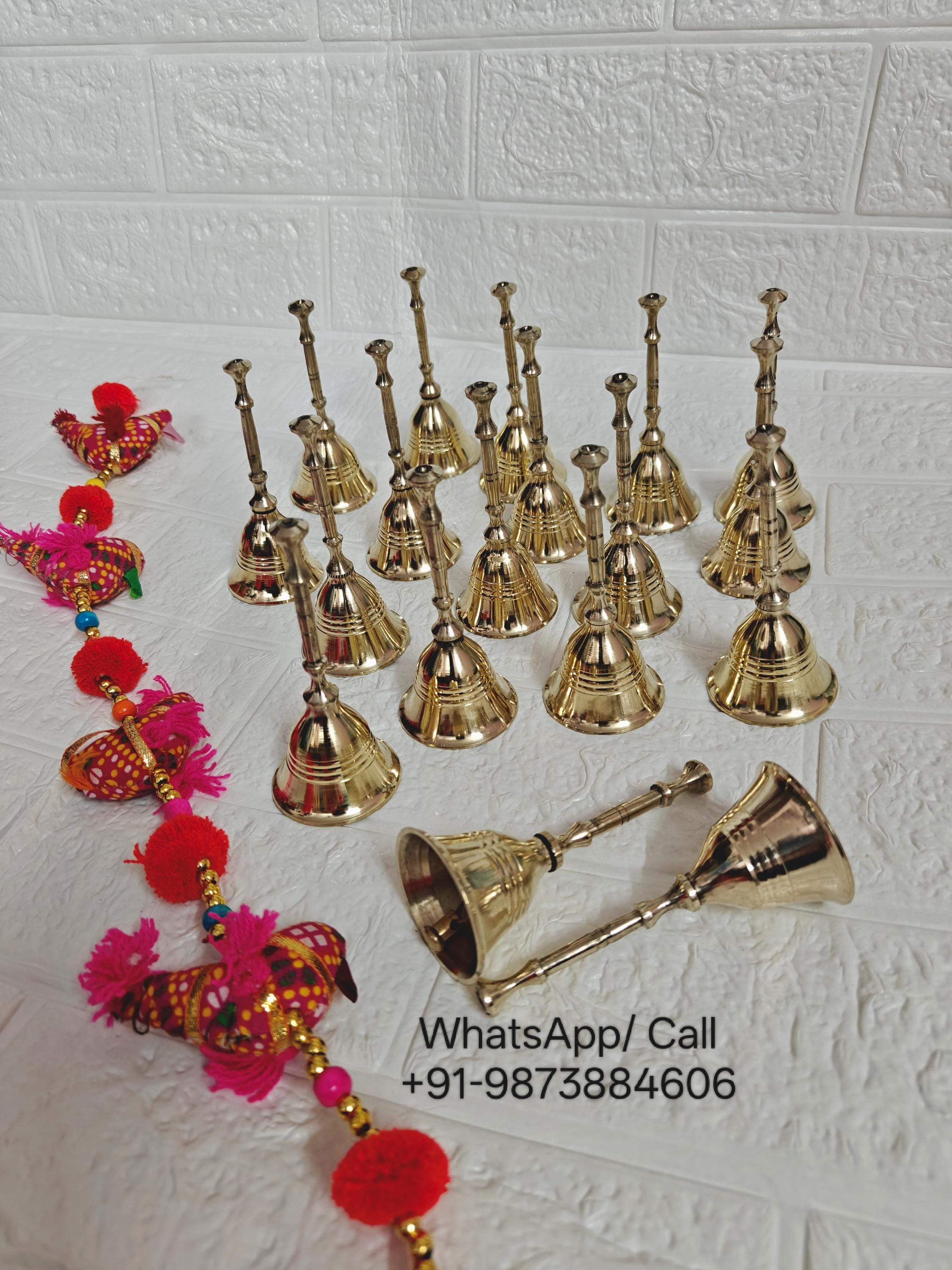 A Lot of Brass Ringing Bells for Guests at a Special Event, Pheras, or ...