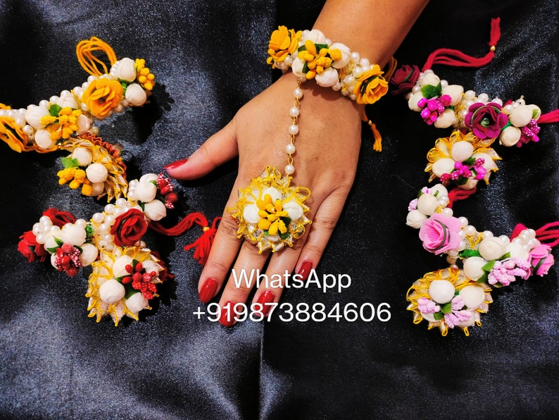 100 Pcs Sangeet Haldi Mehndi Ganey Ganaas Indian Wedding Bracelets ...