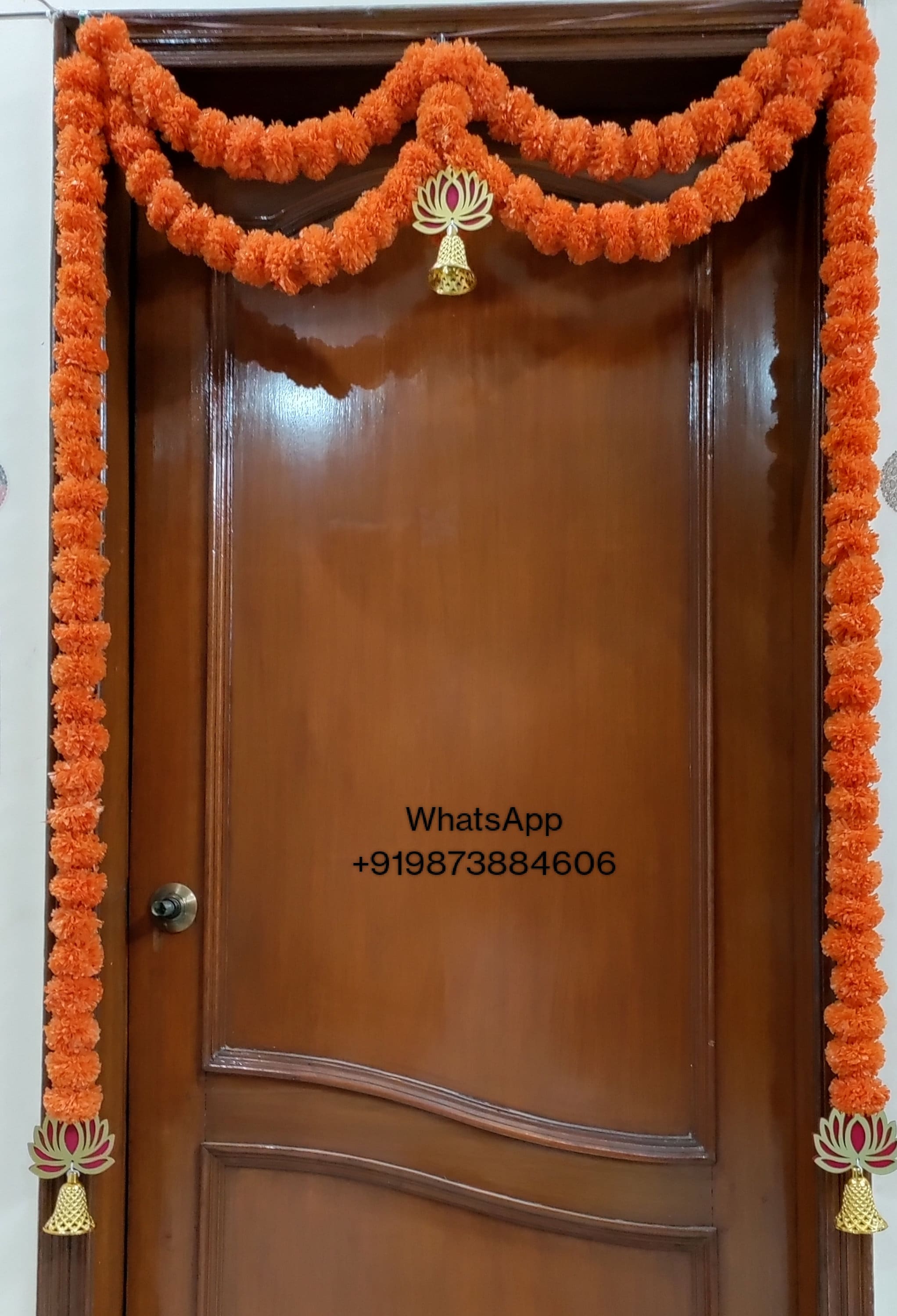 Marigold Lotus Toran / Bandhanwar With Hanging for Decoration Your Home ...