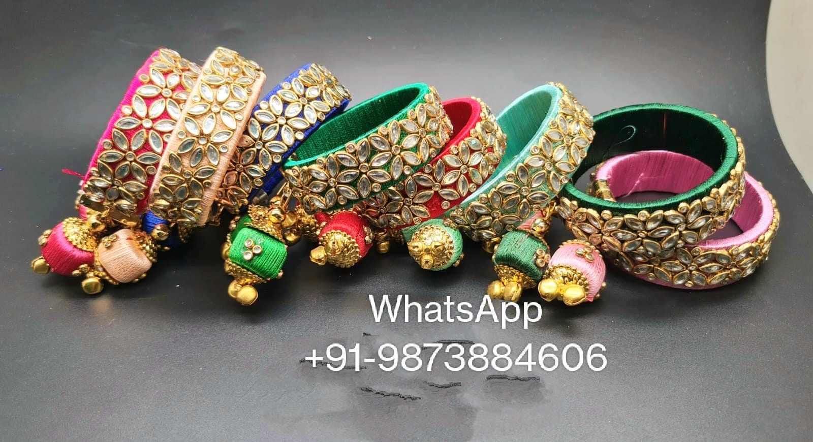 Lot of 100 Pcs Mix Colors Thread Bangle Bracelets Mehndi Favors Sangeet ...