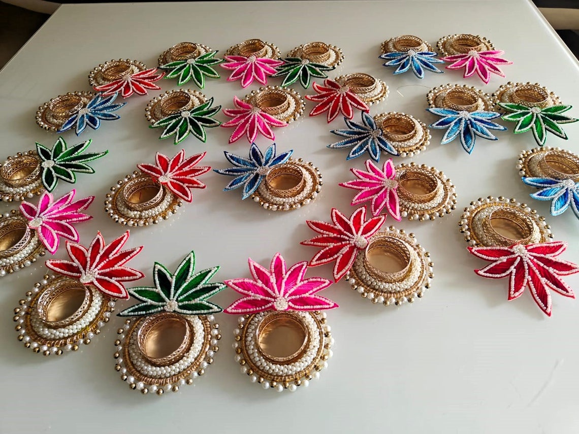 Indian Traditional Lotus Handmade Tea Light Candle Holders - Etsy