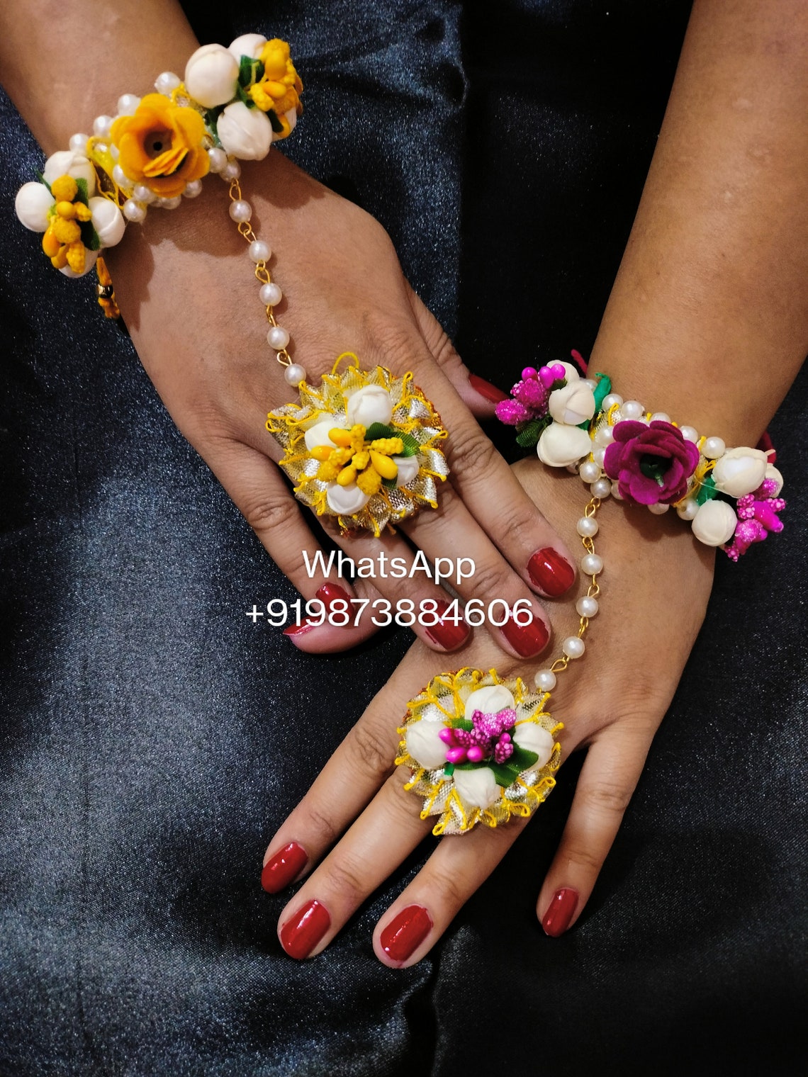 100 Pcs Sangeet Haldi Mehndi Ganey Ganaas Indian Wedding Bracelets ...