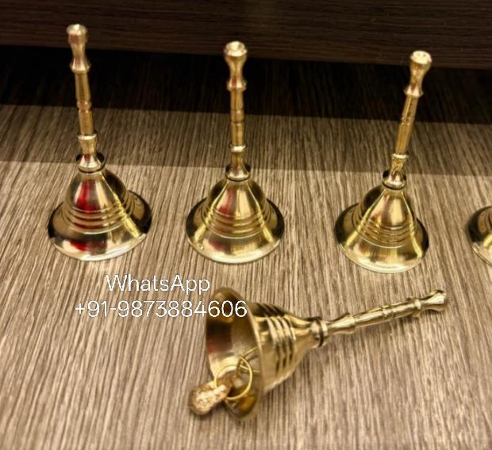 A Lot of Brass Ringing Bells for Guests at a Special Event, Pheras, or ...