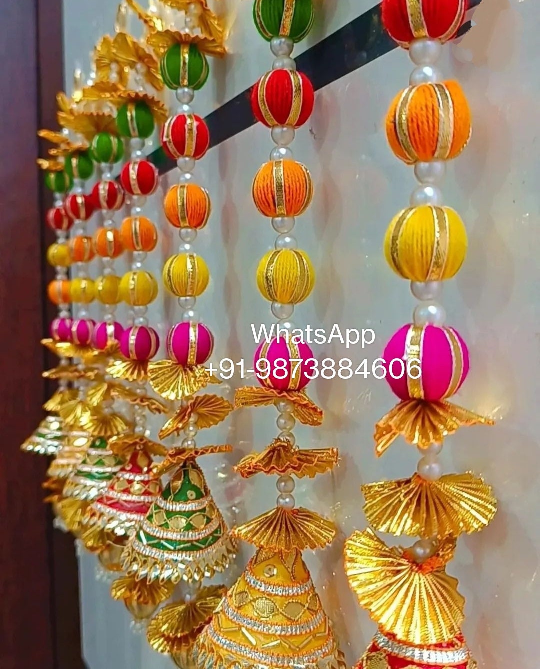 200 Pcs Gota Handwork Hangings for Decoration Floral Wall Hangings Fr ...