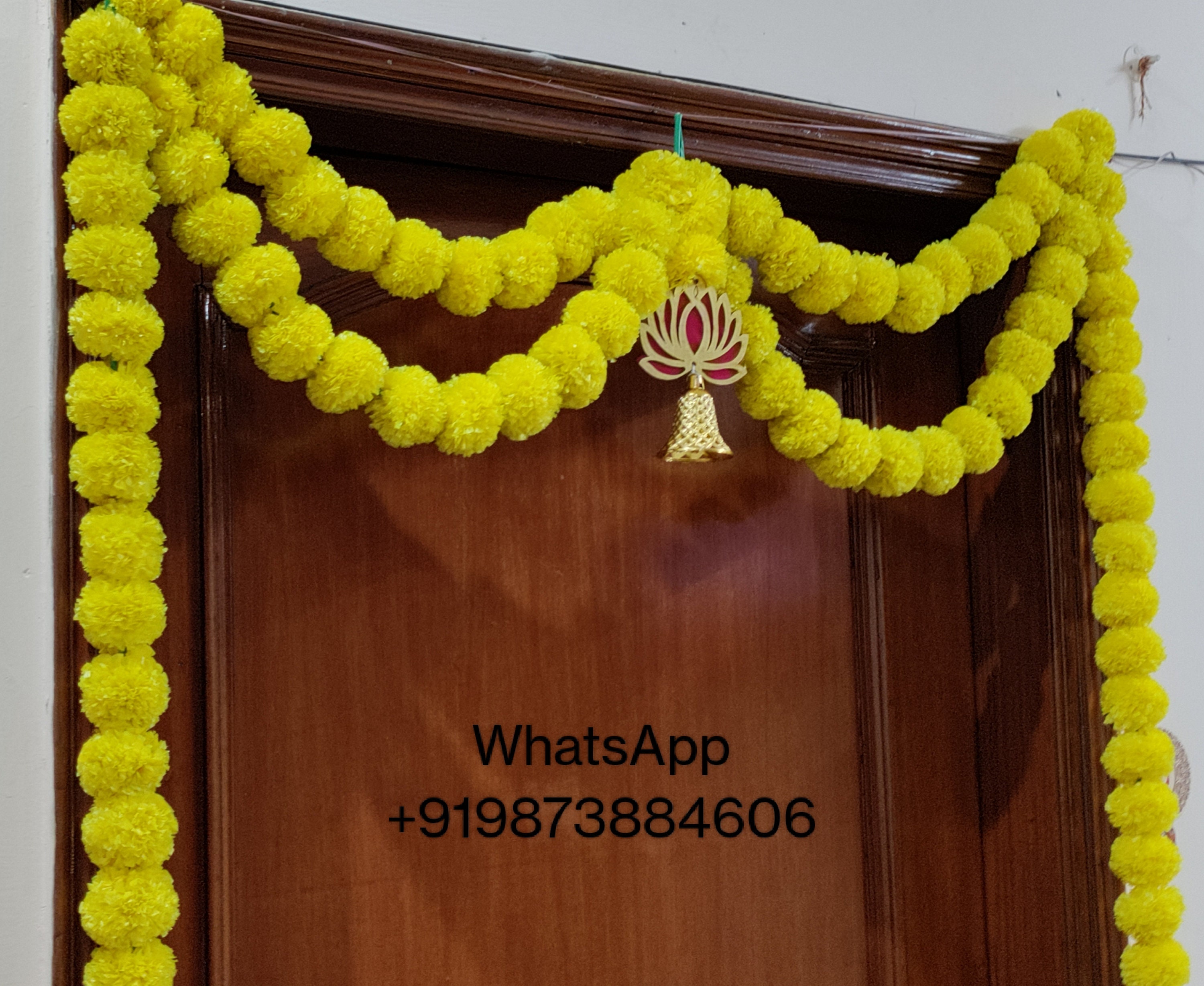 Marigold Lotus Toran / Bandhanwar With Hanging for Decoration Your Home ...
