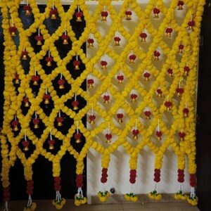 High Quality Marigold Flower Backdrop/ganpati Decoration/backdrops ...