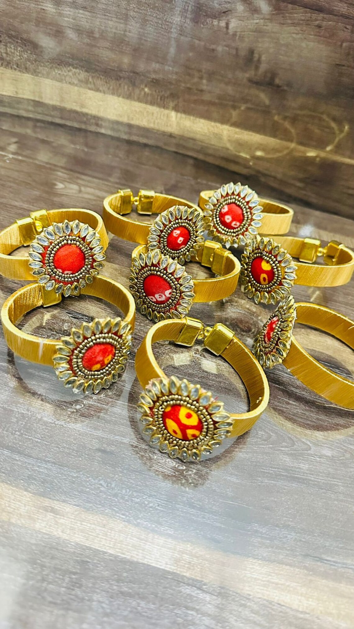 100 Pcs Sangeet Haldi Mehndi Ganey Ganaas Indian Wedding Bracelets ...