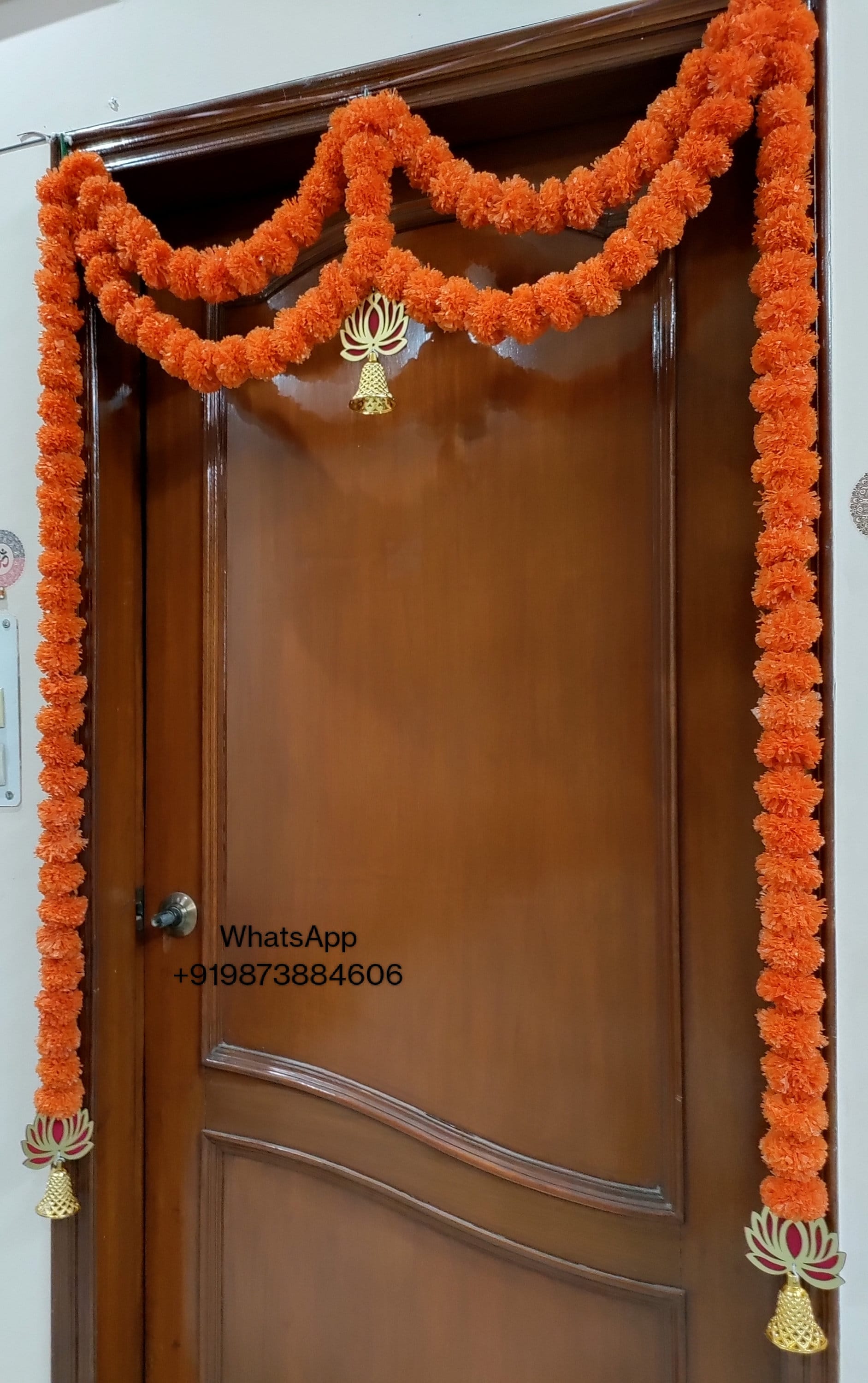 Marigold Lotus Toran / Bandhanwar With Hanging for Decoration Your Home ...