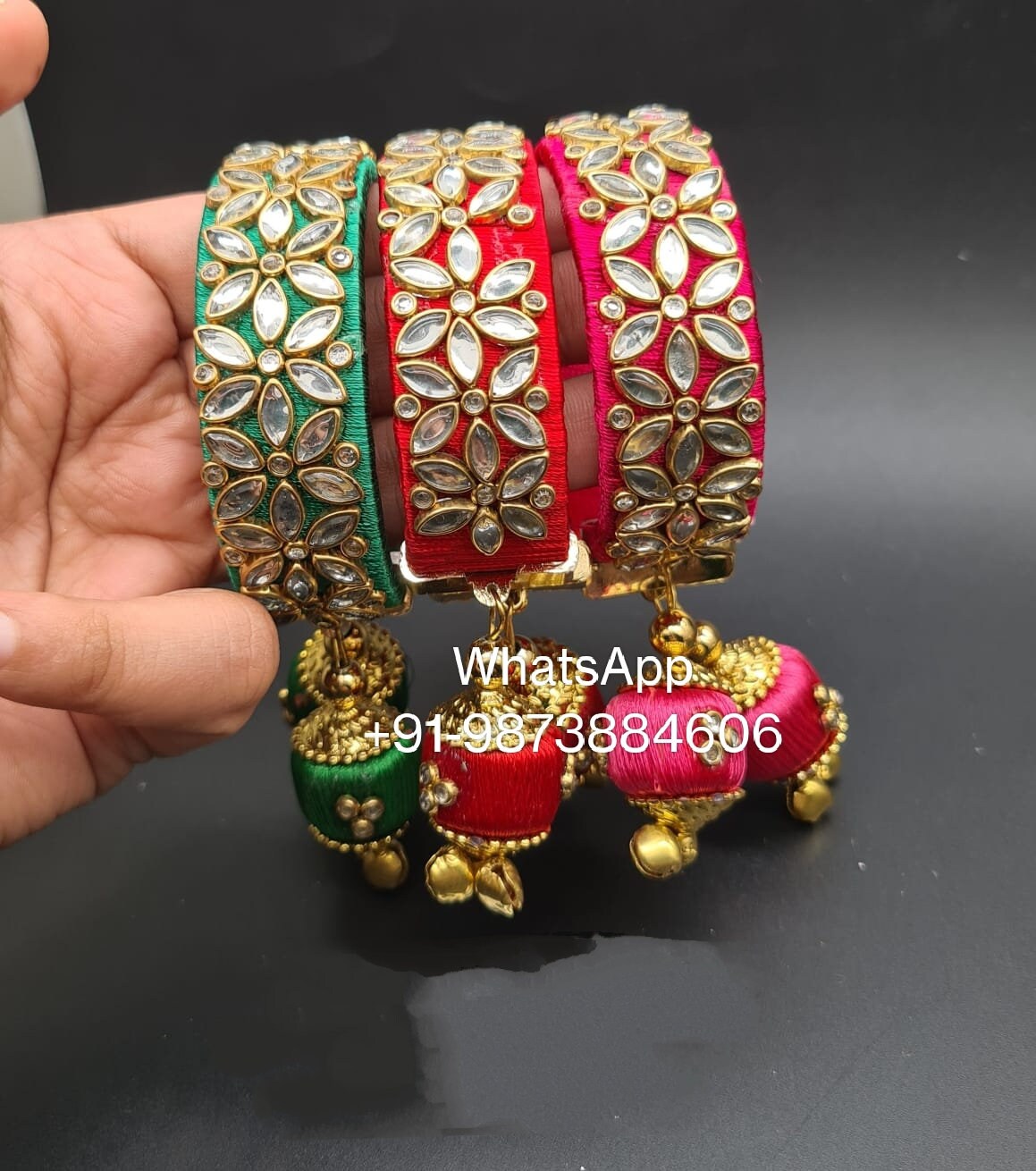 Lot of 100 Pcs Mix Colors Thread Bangle Bracelets Mehndi Favors Sangeet ...