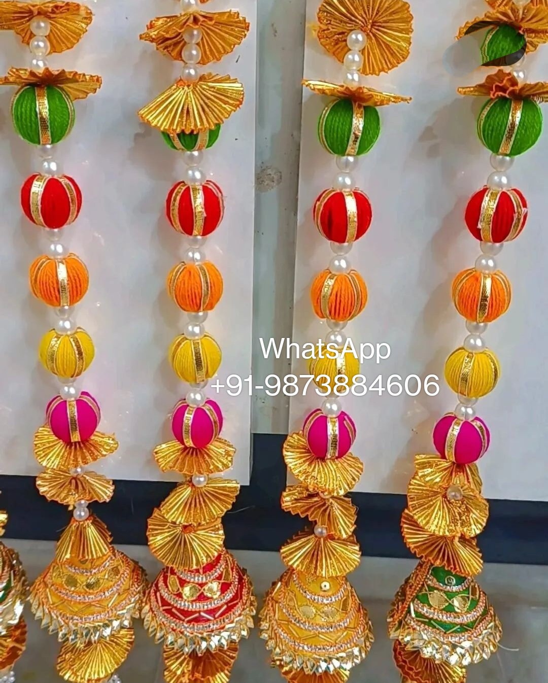 200 Pcs Gota Handwork Hangings for Decoration Floral Wall Hangings Fr ...