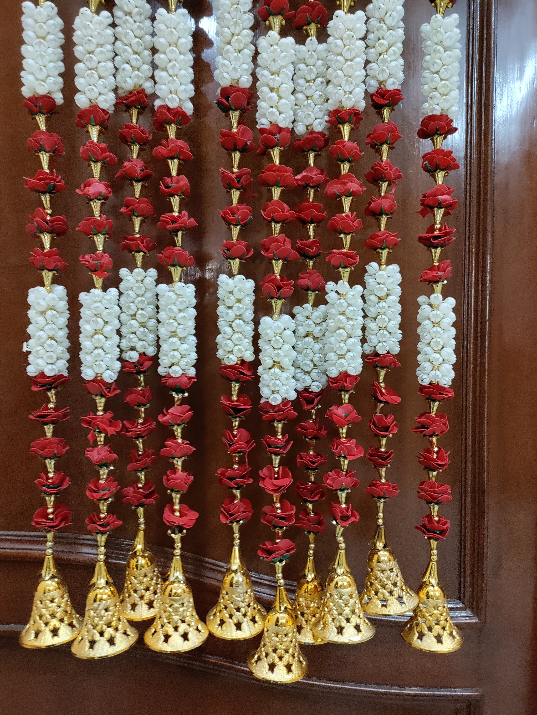 Pack of 10 Red Mogra Garland for Haldi Mehndi Decoration,diwali ...