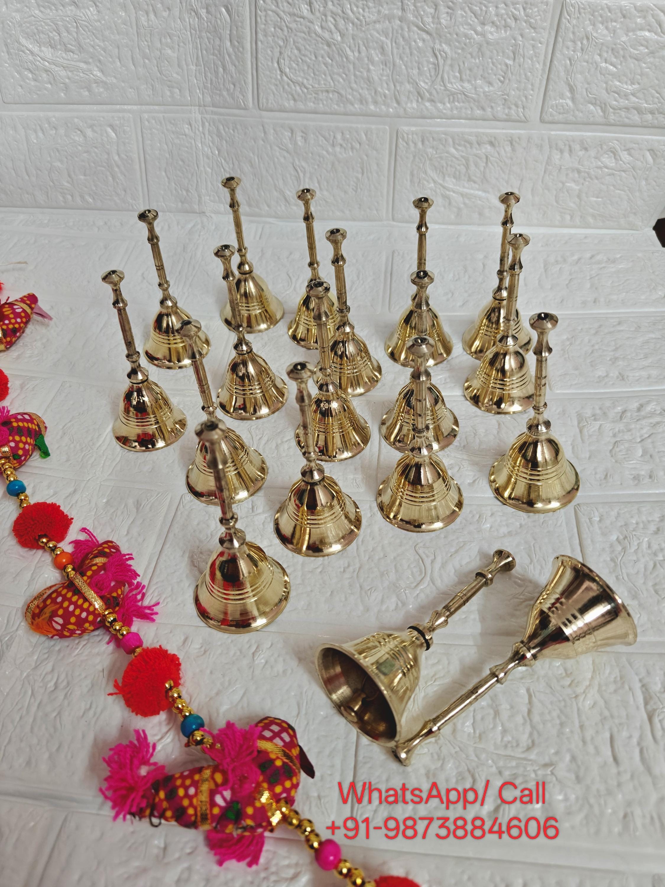A Lot of Brass Ringing Bells for Guests at a Special Event, Pheras, or ...