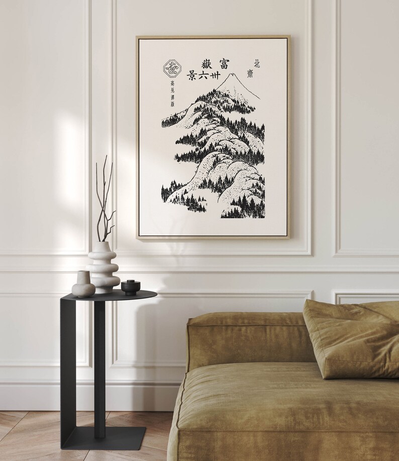 Hokusai Mount Fuji Print: Japanese Woodblock Landscape (digital ...
