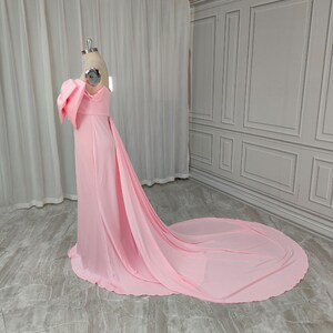 Pink Glam Maternity Gown With Big Bow, Baby Shower, Mummy-to-be Gift ...