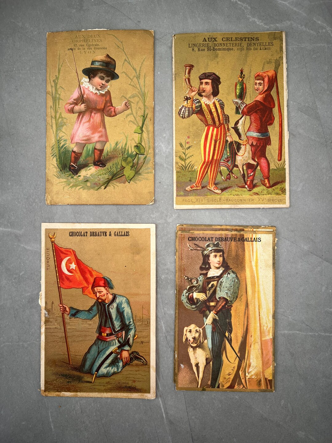 Set of 4 Antique Trade Cards - 19th Century Advertising Ephemera - Etsy