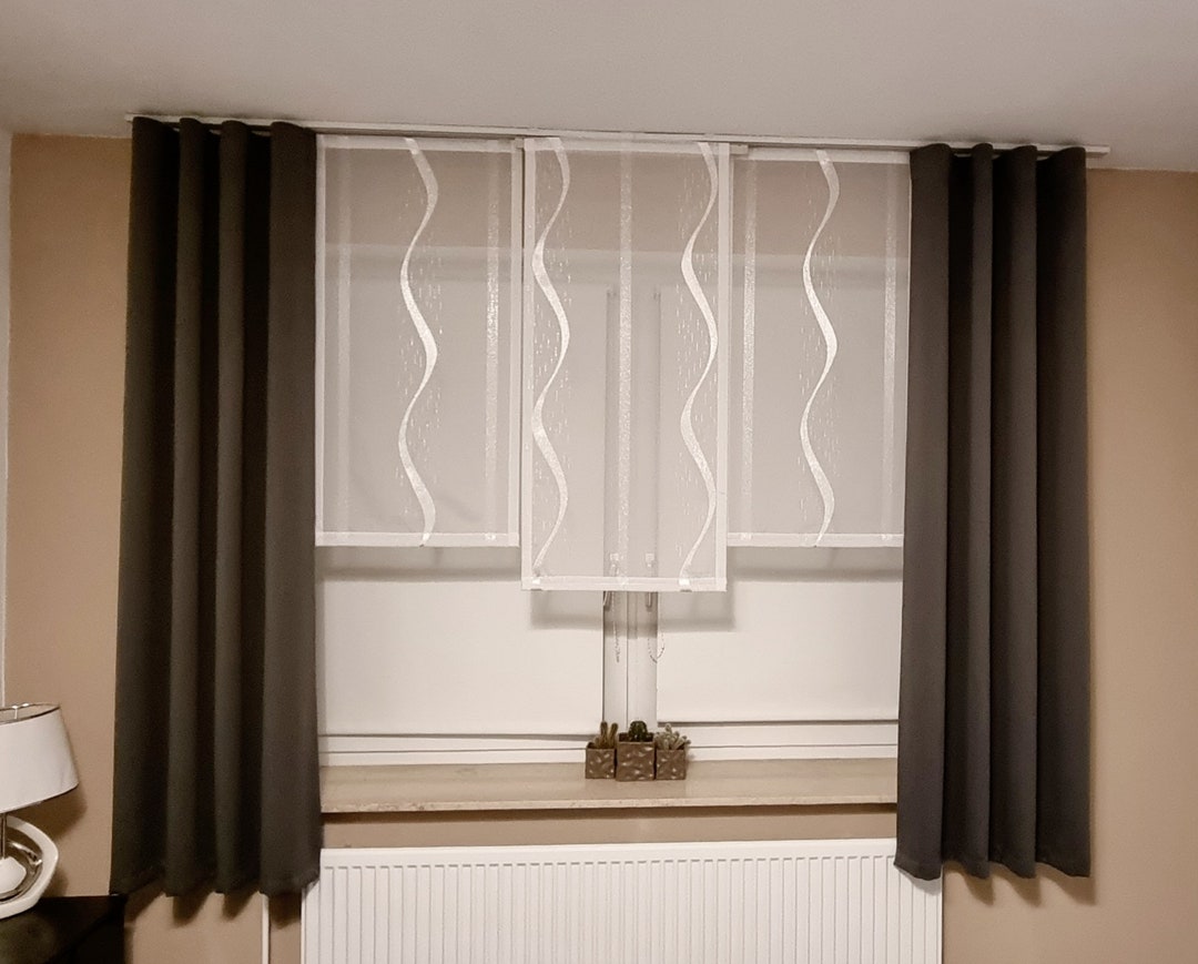 Gardinen Set Modern Flächenvorhänge Set Schals - Etsy.de